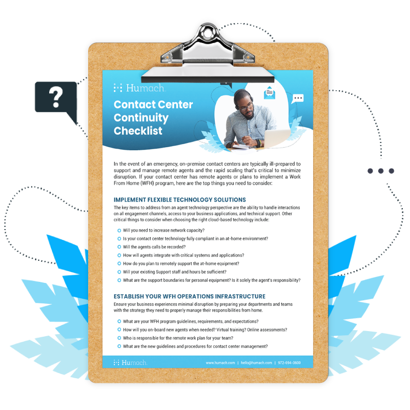 Free Contact Center Continuity Checklist