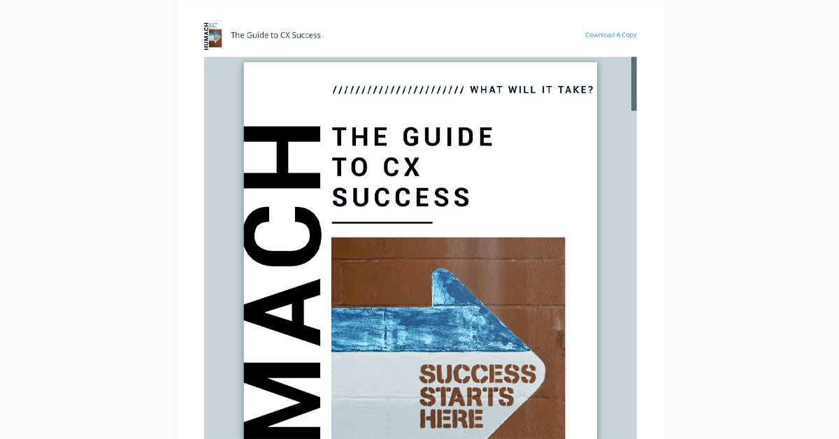 The Guide to CX Success - eBook | Humach